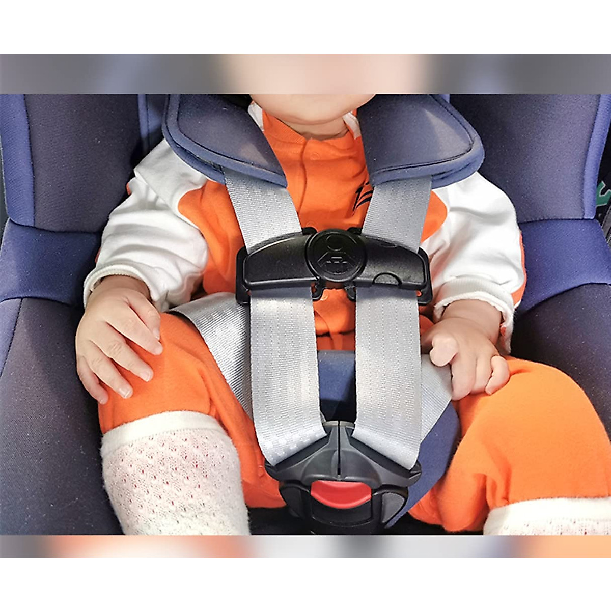 Universal Child Car Seat Chest Harness Clip Universal Safer Belt Clip Buckle Lock Stroller Chest Clip Adjustable Guard for Baby and Kids (Black)