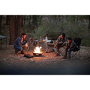 RIO Brands Gear Compact Expandable Outdoor and Camping Aluminum Roll-Top Heat Dissipating Picnic Table, Silver, 2 in 1