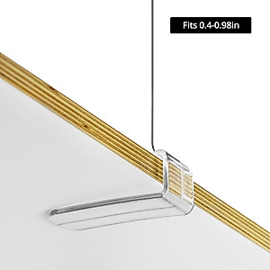 QWORK Clear Acrylic Shelf Dividers for Closets (12 Pack) – 8" x 12", Shelf Dividers, Purses Separators