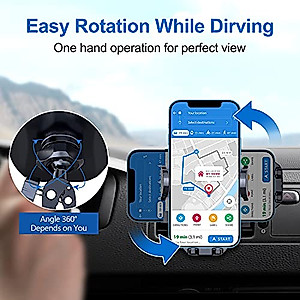 vanva [ Military-Grade Protection Universal Air Vent Car Mount, [ Big Phones & Thick Case Friendly ] Cell Phone Holder for Car Hands Free Clamp Cradle Vehicle fit for All Apple (B1)