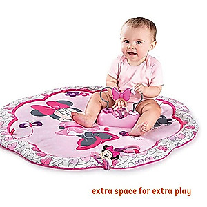 Bright Starts Disney Baby Minnie Mouse Garden Fun Activity Gym Play Mat with Melodies, Ages Newborn +