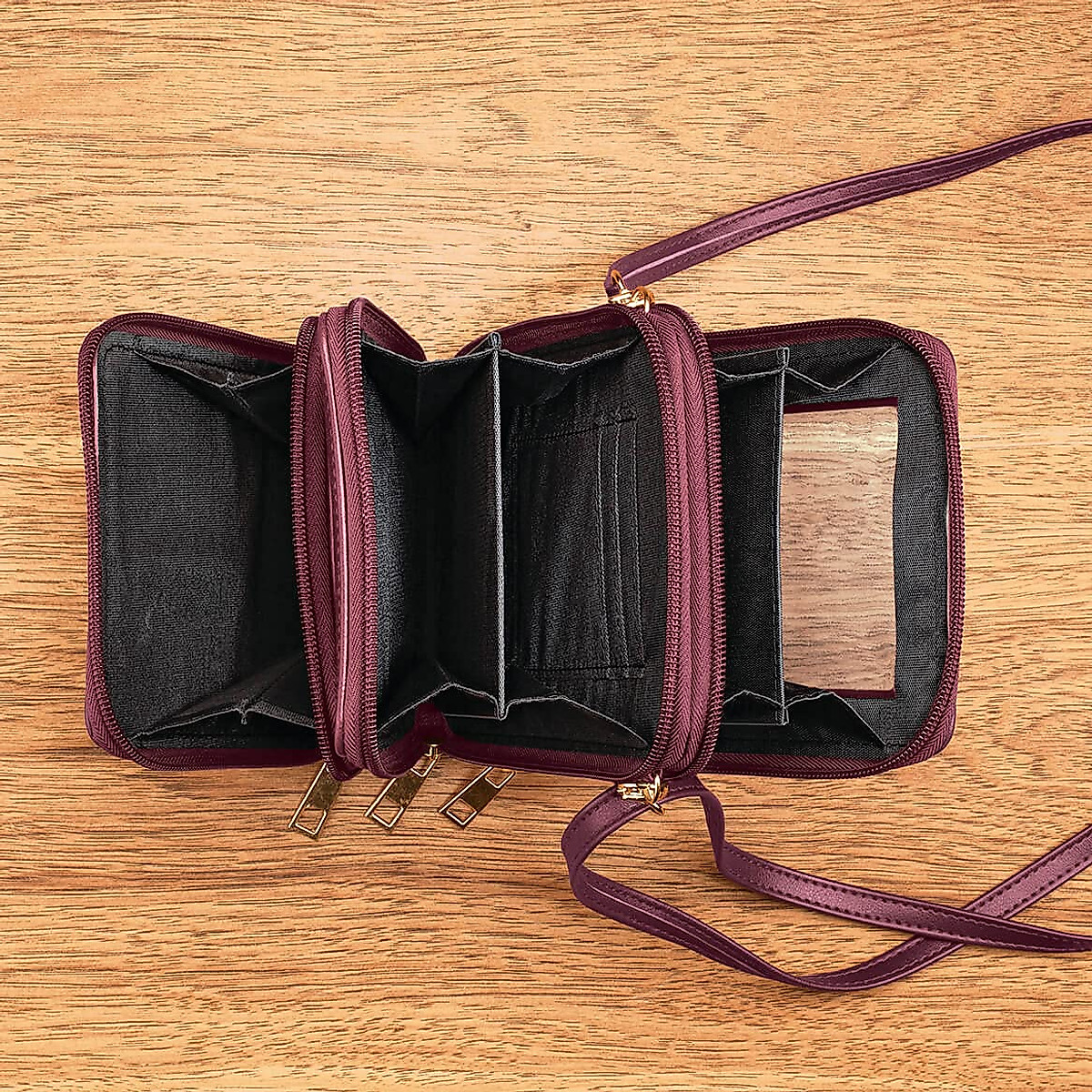 Multi-Compartment Cellphone Purse with Touch Screen