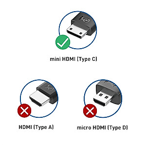 Cable Matters 2-Pack 8K@60Hz / 4K@240Hz Mini HDMI to HDMI Adapter (Mini HDMI Adapter) in Black, 6 Inches with HDR Support for Raspberry Pi Zero and More