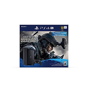 PlayStation 4 Pro 1TB Call of Duty Modern Warfare Holiday Bundle: PlayStation 4 1TB Pro Console Jet Black, Call of Duty: Modern Warfare, Two DUALSHOCK 4 Wireless Controller
