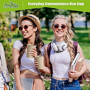 FRUTLE Paper Cups 12 OZ Coffe Cups-Paper Cups for Hot Beverages-Disposable Coffee Paper Cups -Unbleached Hot Cups-Everyday Use Parties Commercial Settings 160Pack