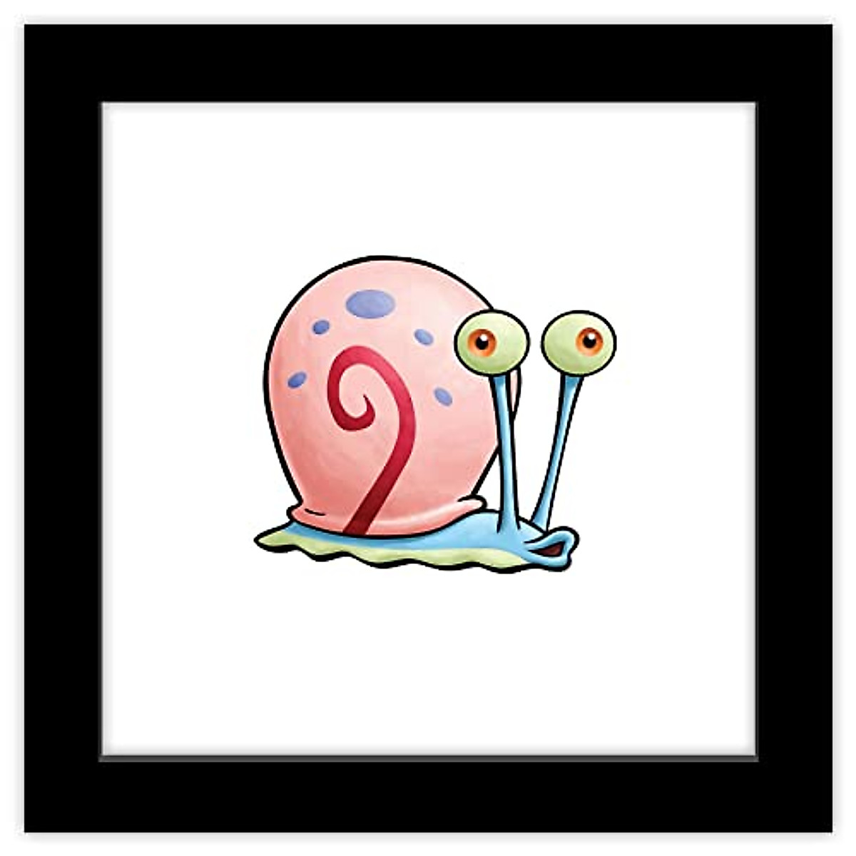 Trends International Gallery Pops Nickelodeon SpongeBob SquarePants - Gary Wall Art Wall Poster, 12" x 12", Black Framed Version