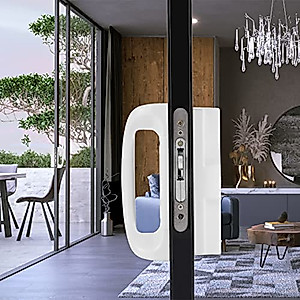 ToPToToo Sliding Glass Door Handle Replacement, Non-Keyed Sliding Patio Door Handle Hardware,Sliding Screen Door Handle Reversible Design for Sliding Door Lock, Fit 3-15/16" Screw Hole Spacing