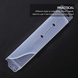 HEMOTON 6pcs Universal Knife Edge Guards Clear Plastic Durable Knife Sleeves Blades Protectors Kitchen Cutlery Knife Accessories