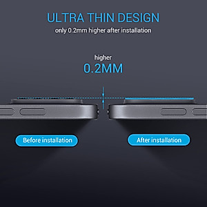 MOBDIK [2 Pack Camera Lens Protector Compatible with iPad Pro 11 (2022/2021/2020) & iPad Pro 12.9 (2022/2021/2020), Easy to Install, Anti-Scratch, 9H Tempered Glass Protection - Black