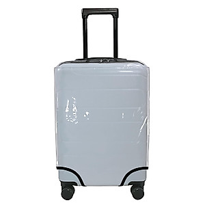 HYPER VENTURE Clear PVC Luggage Cover Full Transparent Suitcase Protector Fits 24 Inch Luggage, M
