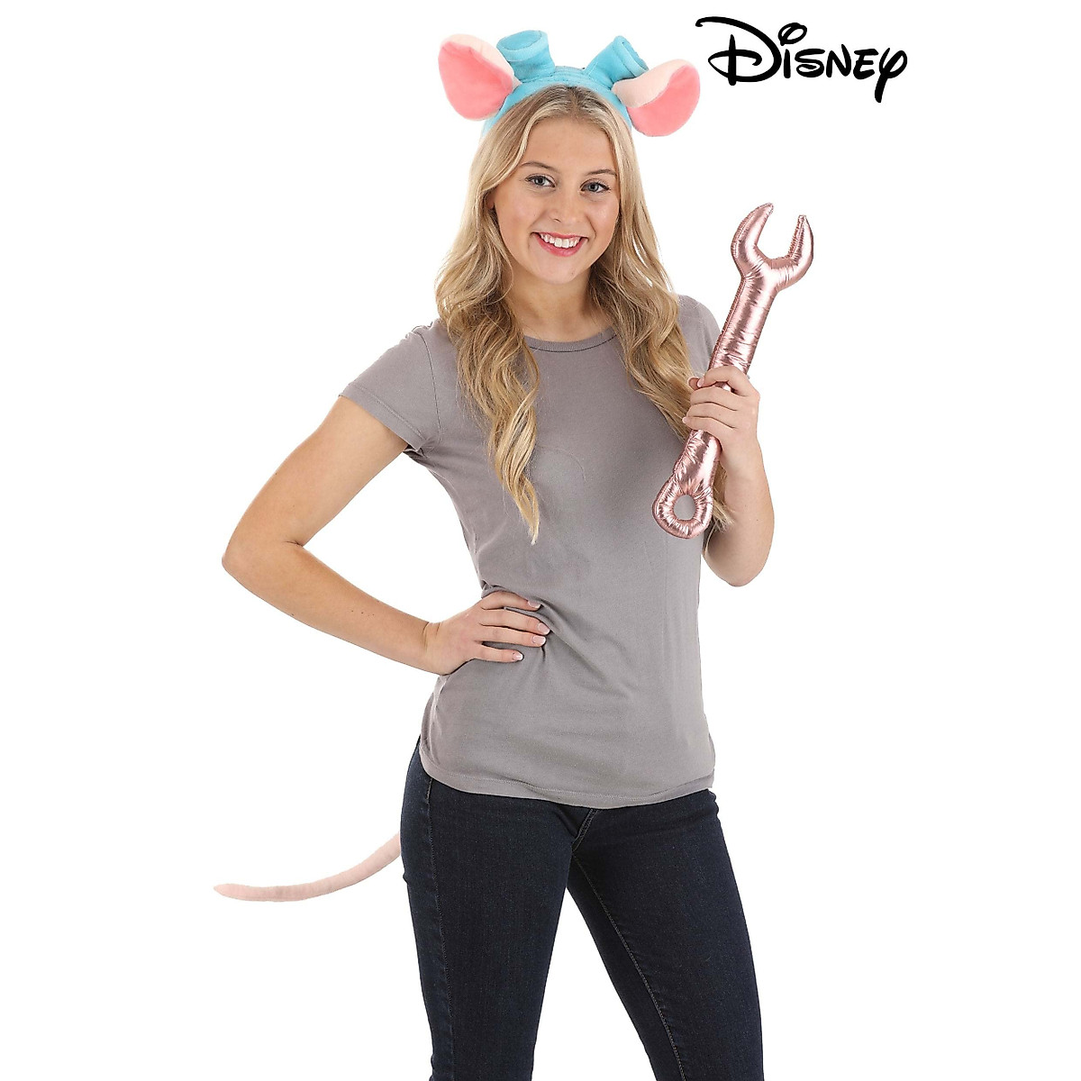 Fun Costumes Rescue Rangers Gadget Costume Kit - Headband, Tail, and Wrench Accessories Standard