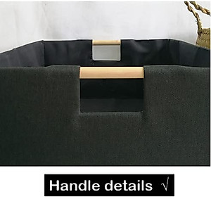 FUULOXE Storage Bin for Shelves Rectangle Closet Baskets Foldable Box with Handles, Gray Storage Bins, Storage Boxes for Home Office Car Dormroom