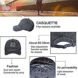 Dog Mom Baseball Cap Vintage Washed Distressed Adjustable Dad Hat (Black 1)