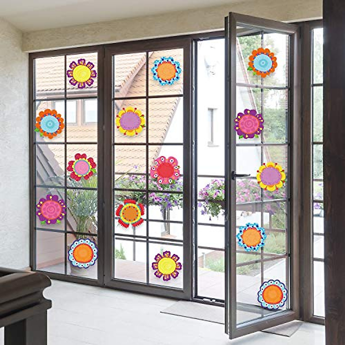 Colorful Springtime Flowers Cutouts for Classroom Decor & Parties