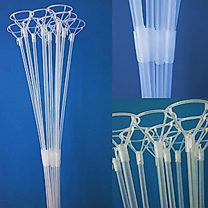 Balloon Sticks 10 Pcs 27.5 Inch Length Plastic Balloon Holder With Connector For Led Transparent Balloons Clear Bobo Balloon