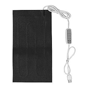 DC5V Temperature Regulating Heating Pad, Waterproof 4 Gear USB Power Electric Heating Pad Electric Cloth Heater(10x20cm/3.94x7.87in)