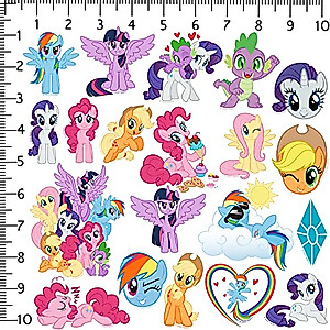 My Little Pony TV Friendship is Magic 50ct Vinyl Large Deluxe Stickers Variety Pack - Laptop, Water Bottle, Scrapbooking, Tablet, Skateboard, Indoor/Outdoor - Set of 50