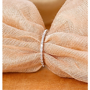 TIGRADE Half Eternity Ring for Her, Baguette Cubic Zirconia Anniversary Ring, Minimalist Bridal Statement Band Ultra Thin Stacking Ring (Silver, Size 7)