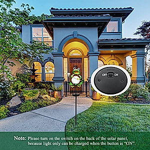 XIFEINIU Garden Solar Lights Outdoor Decorations, Waterproof Frog Crackle Glass Globe Metal Garden Stake Lights, Solar Powered Warm White LED Light for Christmas Pathway Lawn Patio Yard Decor