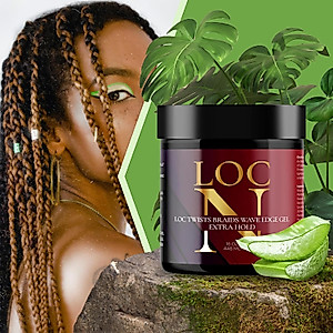 LOC N GEL LOC Twists Braids Wave Edge Gel 16 OZ. -Extra Hold-