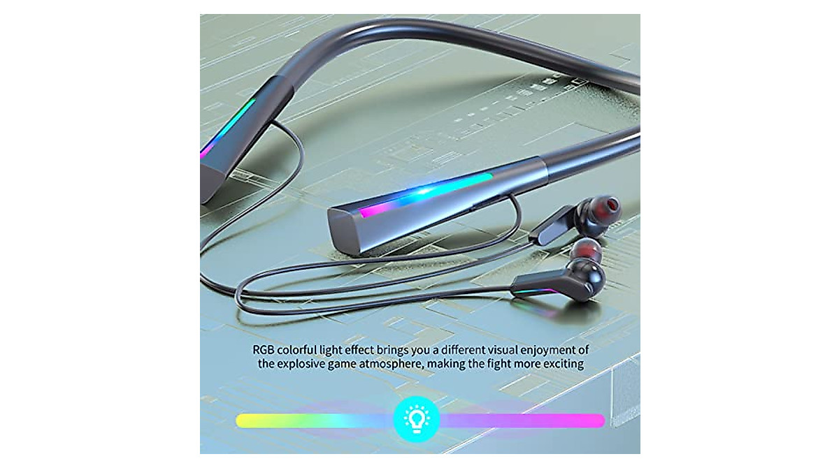 Cagogo RGB Bluetooth Headset - 50H Playtime, Noise Reduction