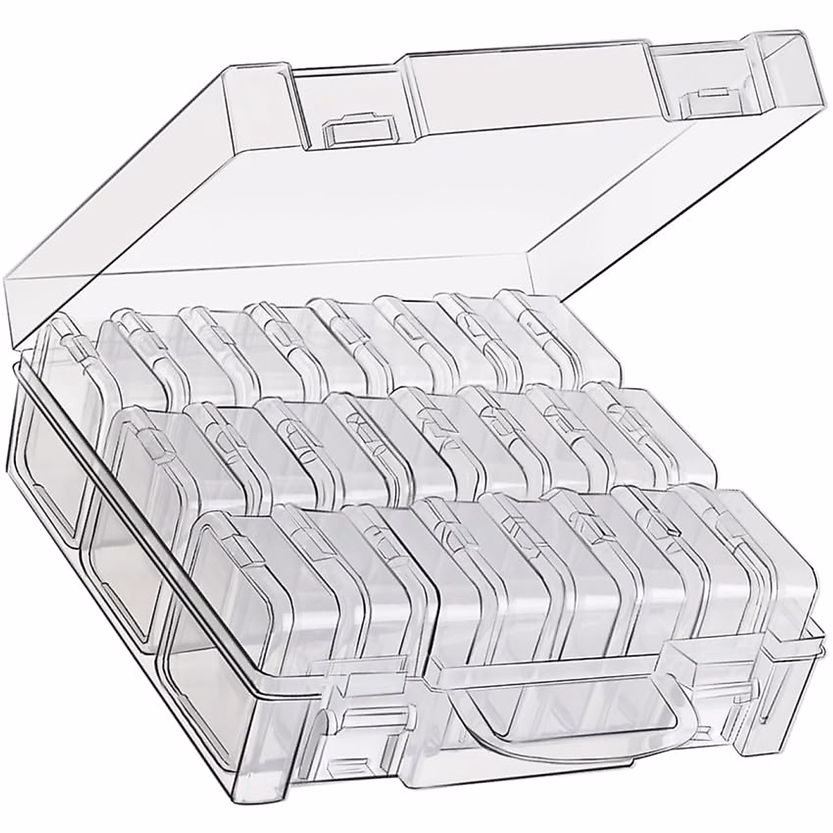 Bead Organizer Box, 24 Slots Diamond Painting Bead Storage Containers, Diamond Painting Art Accessories Boxes Craft Bead Storage Box Organizer Bead Organizers and Storage for Rhinestones (1 Pack)