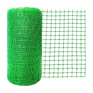 JUNKOGO Garden Netting, 7 x 100 Ft, Safe Against Bird, Squirrel, Deer and Other Pests, Extra Strong Bird Netting for Garden, Garden Fence Net, Protect Vegetables, Plants and Fruit Trees, Green