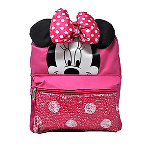 Disney Minnie Mouse Mini Preschool Backpack for Toddler Girls (12) (Minnie Mouse School Supplies Bundle)