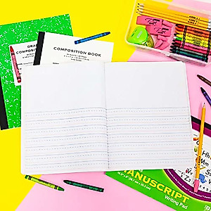 BAZIC Primary Journal Composition Notebook Marble, 100 Sheet Drawing & Writing Grades K- 2 Notebook Journal Comp Notebooks for Kindergarten School, 6-Pack