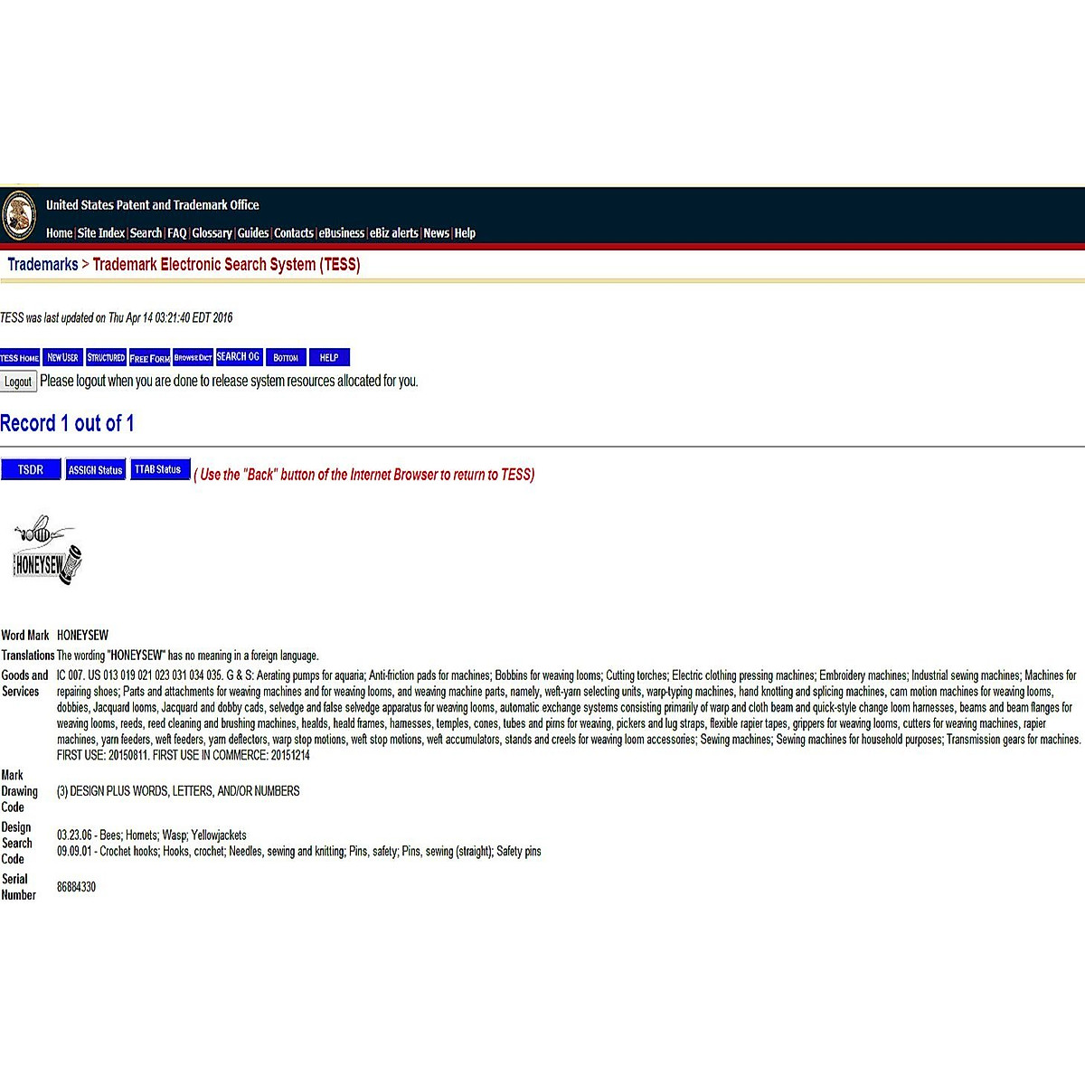 HONEYSEW Overlock Foot for Singer Serger 14CG744 14CG754 14SH744 14SH754 Pressure Foot # 550375-452