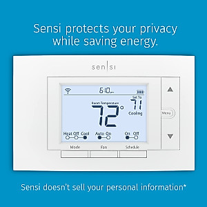 Emerson Sensi Wi-Fi Smart Thermostat for Smart Home, DIY, Works With Alexa, Energy Star Certified, ST55