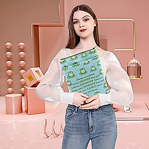 WSNANG Frog Gifts Frog Book Sleeve with Zipper Frog Book Protector Pouch Sleeve Book Cover for Paperback Frog Lovers Gift Frogs Inspirational Gift (Frog BS)