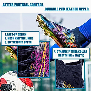 Unisex Golds Soles Soccer Cleats Big Boy's Professional Football Shoes Anti-Skid FG Womens Athletic Outdoor AG TF Spikes