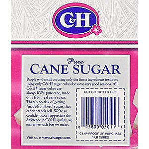 C&H Pure Sugar Cane Cubes, 16 oz (Pack of 2)