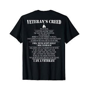 Veteran's creed I'm a veteran T-Shirt