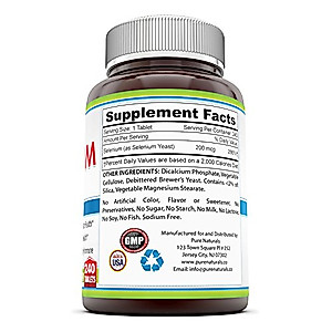 Pure Naturals Selenium Tablets, 200 mcg, 240 Count