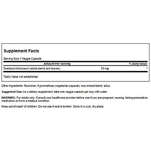 Swanson Full Spectrum Sceletium Tortuosum 50 Milligrams 60 Veg Capsules