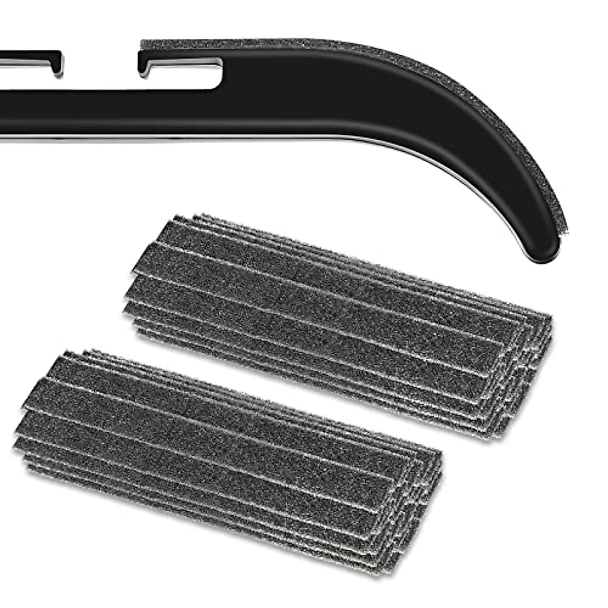 400 Count Tape Hanger Self Sticking Foam Hanger Protection Strips Adhesive Foam Strips Gray No Slip Hanger Strips Thin Hanger Grips Protection Garment Tape, Enough for 200 Hangers, 4 x 8/13 Inch