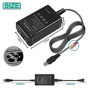 TKDY AC-L100 for Sony Handycam Camcorder Charger, ACL100 Power Adapter Supply Cord for DCR TRV128 TRV103 TRV130 TRV150, CCD-TRV108 TRV308 Replace AC-L10A L10B L15A L15B L100A L100B L100C.