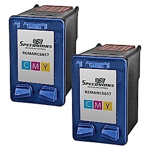 SPEEDYINKS Remanufactured Ink Cartridge Replacement for HP 57 /C6657AN (Tri-Color, 2-Pack)