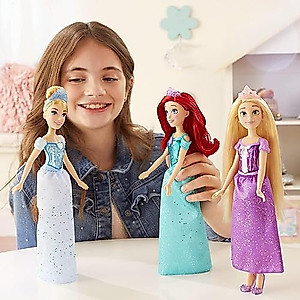 Disney Princess Royal Shimmer Cinderella Doll, Fashion Doll with Skirt and Accessories, Toy for Kids Ages 3 and Up