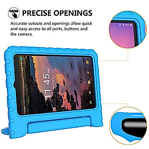 BMOUO Kids Case for Alcatel Joy Tab 8 2019/T-Mobile 3T 8 Tablet 2018/A30 Tablet 8 2017, Lightweight Kid-Proof Handle Stand Case for Alcatel Joy Tab 2019/Alcatel 3T 8 2018 / A30 8 inch 2017 - Blue