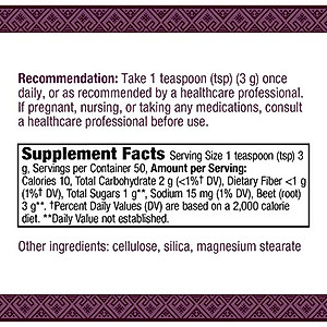 Nature's Way Premium Herbal Beet Root Powder, 3 g per serving, 5 oz