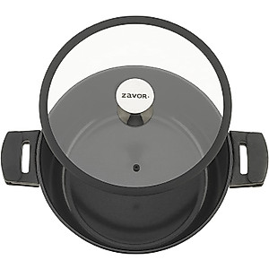 Zavor Noir 5 Qt Dutch Oven - Premium Cast Aluminum with Titanium-based Nonstick Ceramic Coating & Removable Handles - Ultra Lightweight - Oven & Induction Ready | Noir Collection