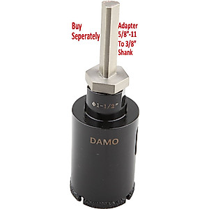 DAMO 1-3/4 inch Dry Wet Diamond Core Drill Bit for Concrete Granite Marble Hole Saw