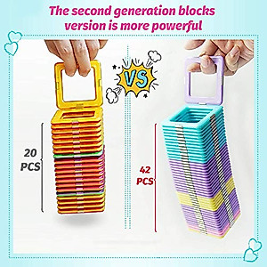 DUMMA Magnetic Tiles for Kids Age 3-6 Magnetic Building Blocks Set Toys for Boys Girls 3D Preschool Educational STEM Toys Tiles Christmas Birthday Gifts for Toddlers Children 3 4 5 6 7 8 Year Old