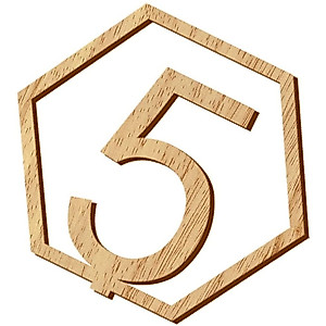 esowemsn 10pcs Wooden Table Numbers 1-10 Hexagon Shape Wedding Table Numbers with Holder Base DIY Floral Table Number Sign Stand for Wedding Party Event Catering Decoration
