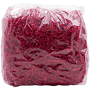 Stephanie Imports Made In USA Crinkle Cut (Zig Fill) Shredded Paper 2 lbs (Red)