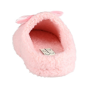Jessica Simpson Girls Plush Marshmallow Slide On House Clog With Memory Foam Slipper, Pink, Large Little Kid US