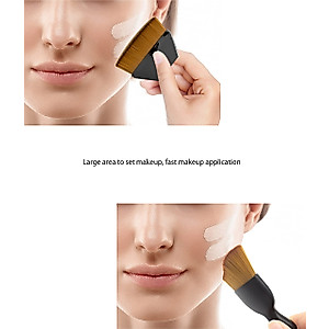 Foundation Makeup Brush, 3Pcs Flat Head Makeup Brush, Concealer Brush, Contour Sideburn Adjustment Pen